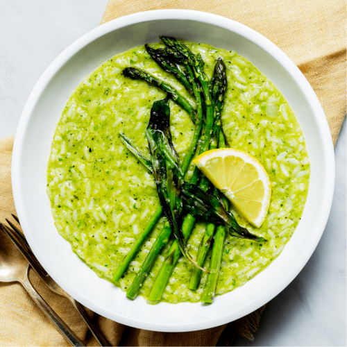 Ramp and Asparagus Rice Soup | Exploring Vegan