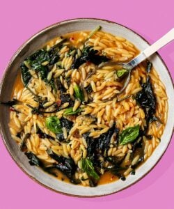 Spicy Orzo and Kale Recipe | Exploring Vegan
