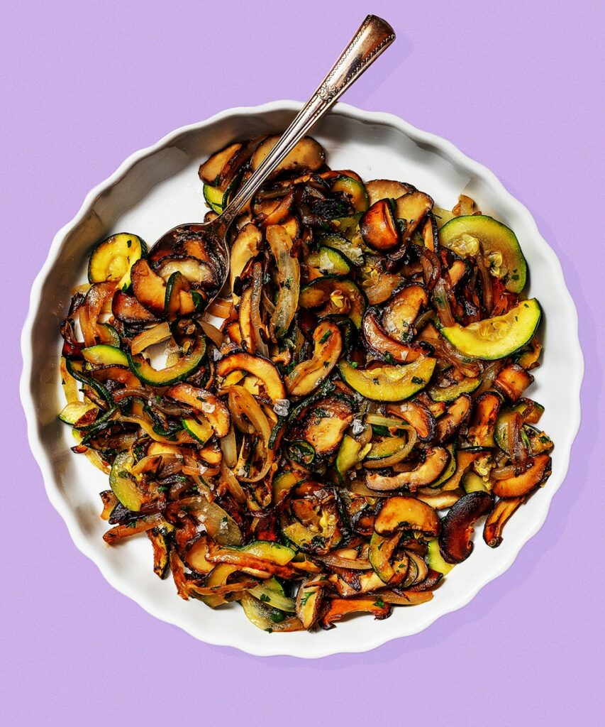 Skillet Zucchini and Mushrooms | Exploring Vegan