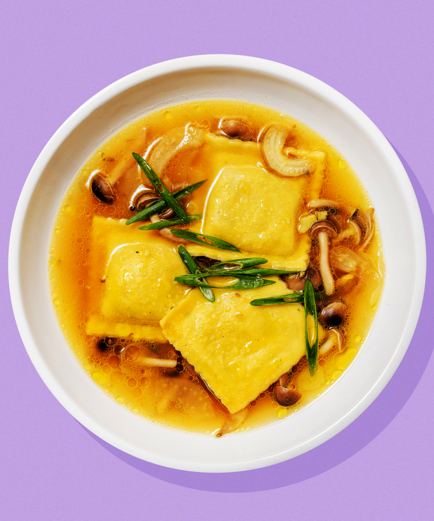 Vegan Ravioli in Ginger-Fennel Broth | Exploring Vegan