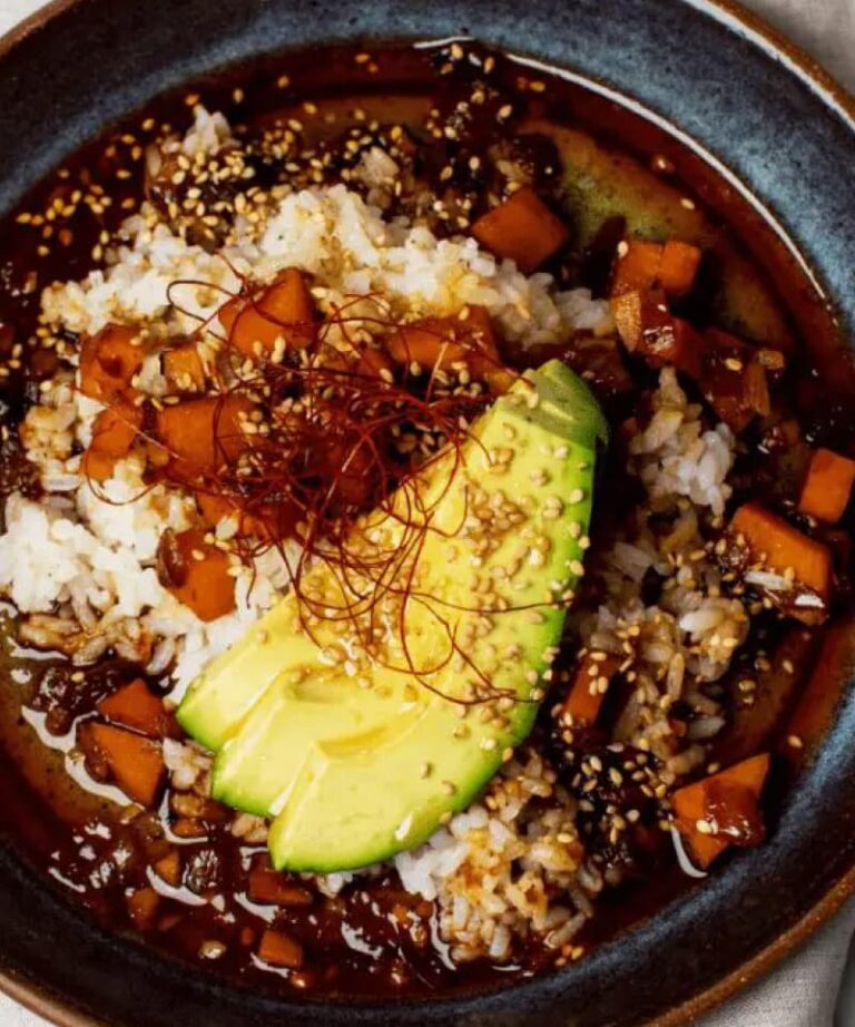 Spicy Sesame Sweet Potato Bowl | Exploring Vegan